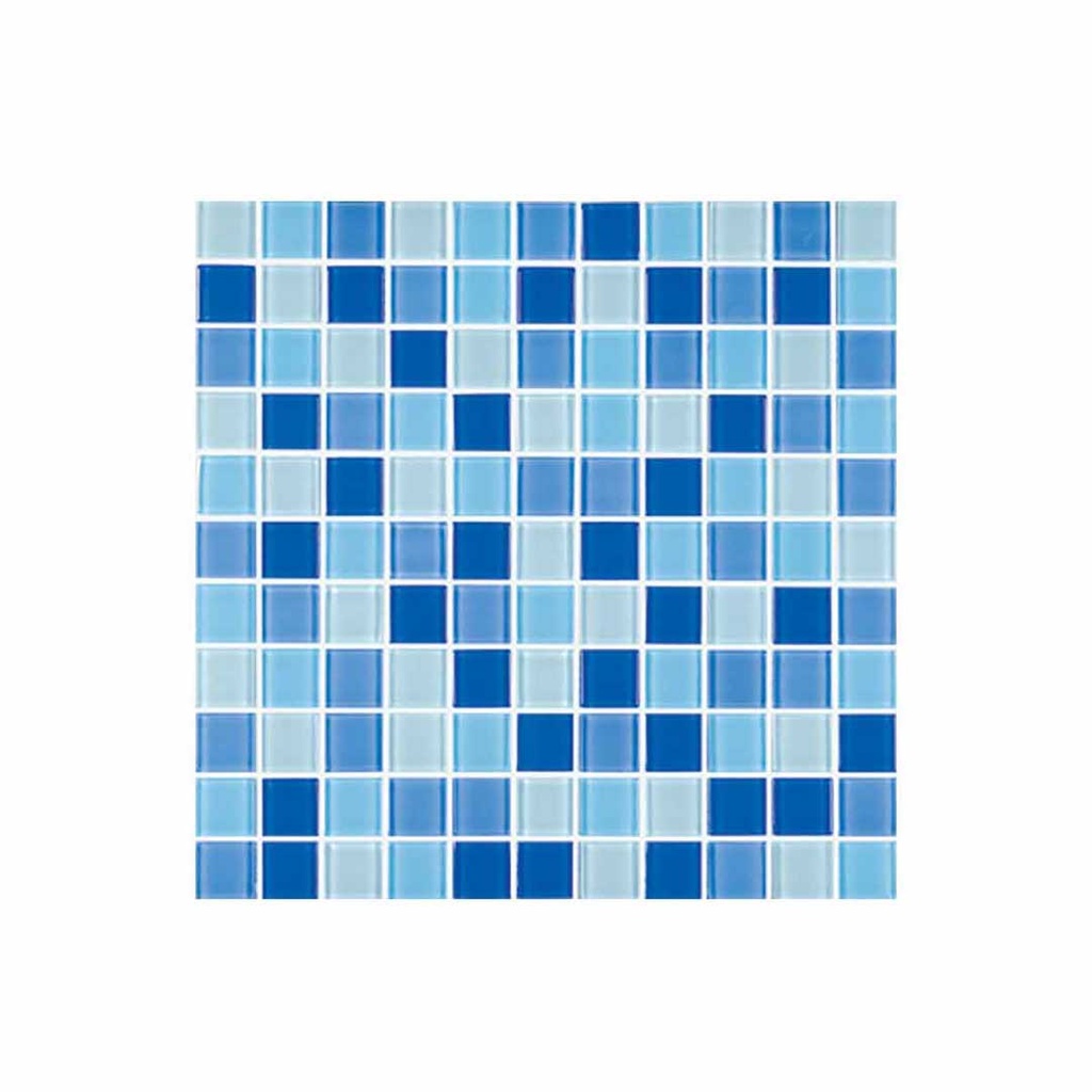 MOSAICO CRISTAL CONFETI AZUL 30X30 CORONA | COMFER S.A.S